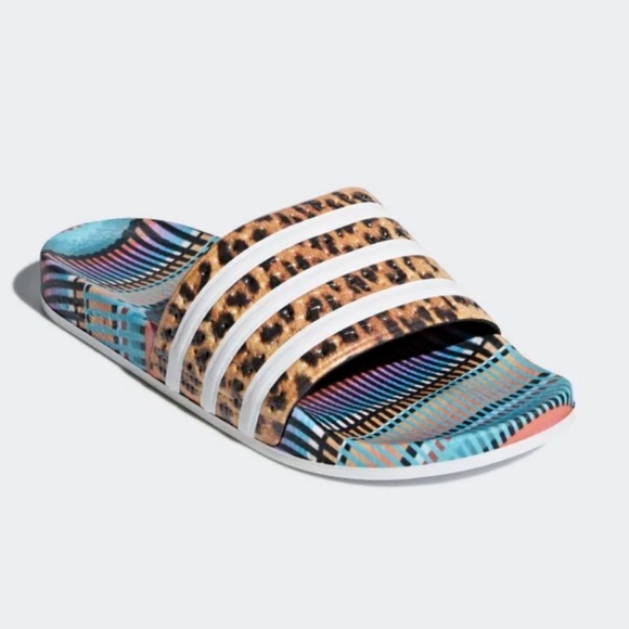 adidas | Shoes | Adidas Farm Leopard Adilette Sandals | Poshmark